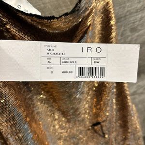 IRO | Dresses | Iro Nwt Gold One Shoulder Dress With Flaws Missing ...